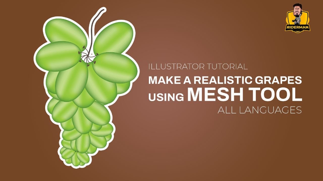 Make a Realistic Grapes using Mesh Tool | Illustrator Tutorial - YouTube