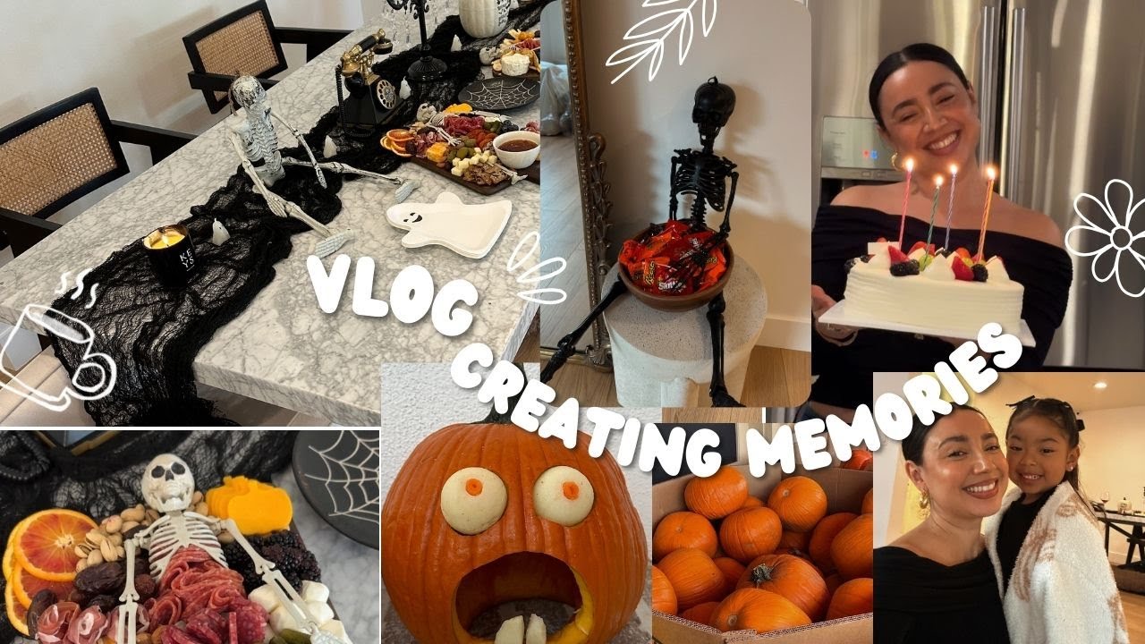 VLOG creating beautiful memories with friends and family pumkin carving ...