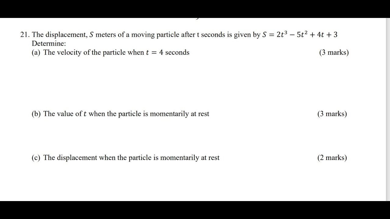 10-Mark Differentiation & Linear Motion Questions Solved - YouTube