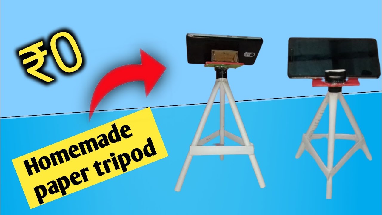 How to make a paper tripod 😱 | how to make tripod with paper | how to ...