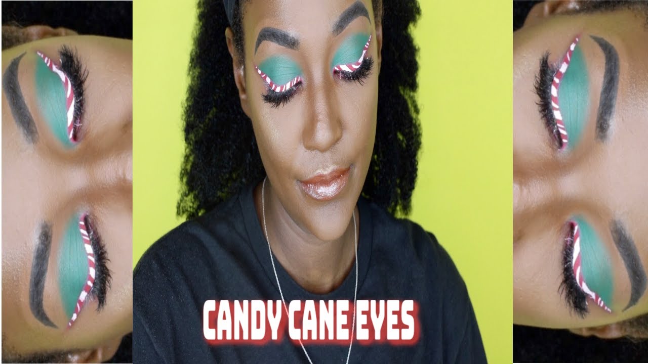 Candy Cane Eyes| Fun Christmas Makeup| Christin Mossing - YouTube