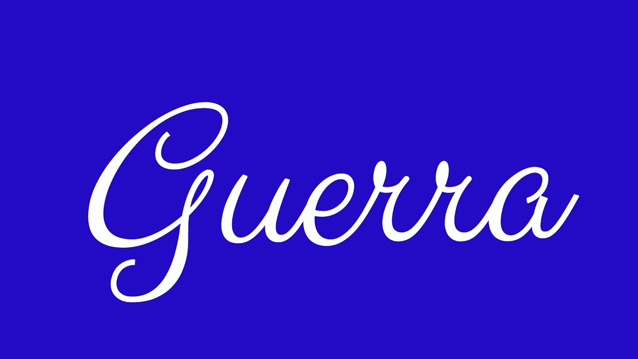 Learn how to Write the Name Guerra Signature Style in Cursive Writing ...