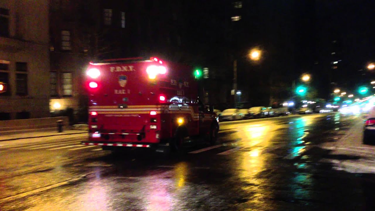 FDNY RAC 1 UNIT LEAVING SCENE OF FIRE ON WEST 75TH STREET & WEST END ...