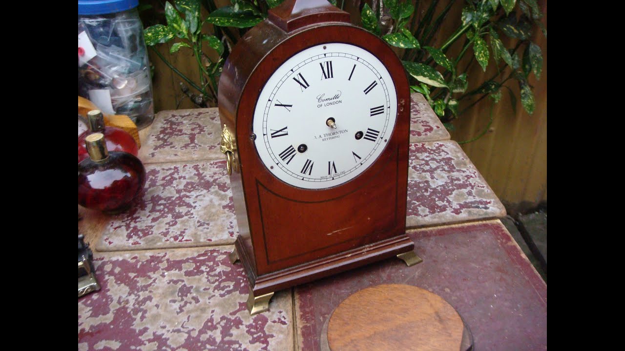 Vintage Old Antique FHS Mantle Clock Movement Inside The Case For ...