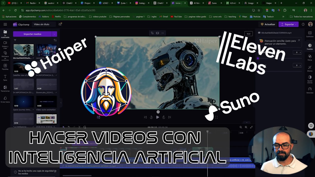 Crear un video con IA desde cero. 5 Inteligencias Artificiales - YouTube