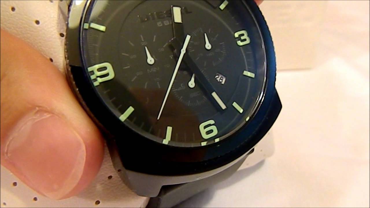 Men's Diesel Blackout Chronograph Watch DZ4192 720p - YouTube