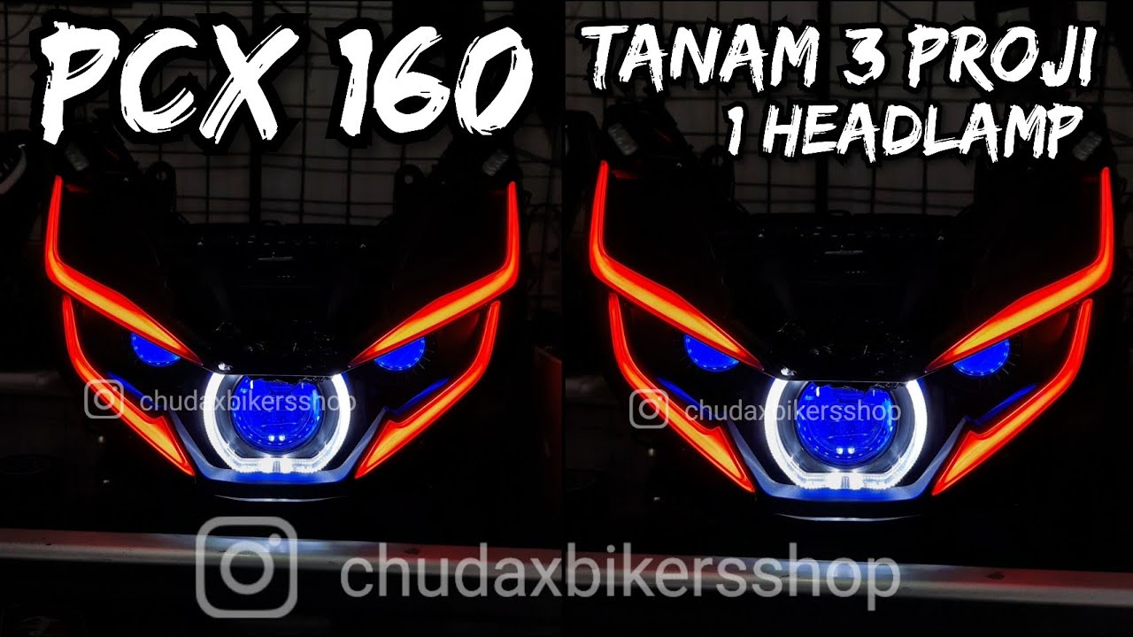 new pcx 160 3 projie biled aes || chudax bikers shop - YouTube