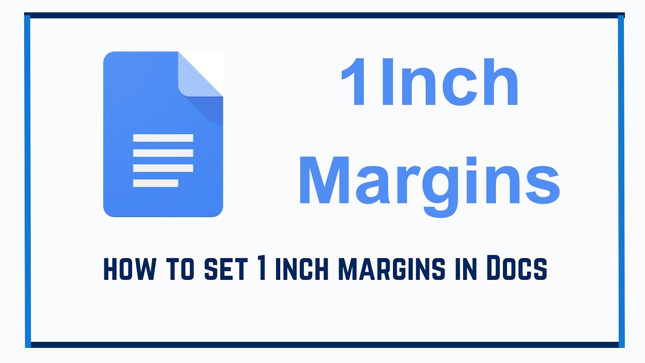 how to set 1 inch margins in Docs - YouTube