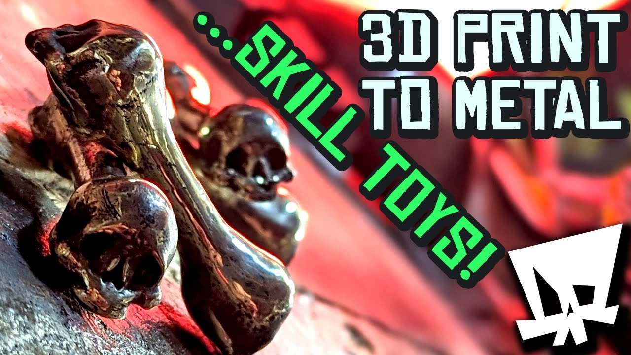 3D PRINT to METAL! Blue Cast X10 & Elegoo to make skull fidget rollers ...
