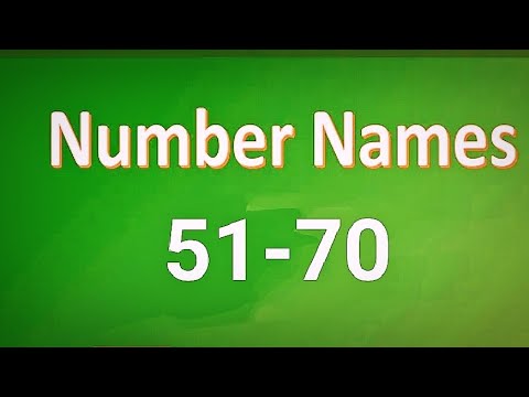 number names 51 to 70। with spelling। #maths @SRACADEMYmdnr - YouTube