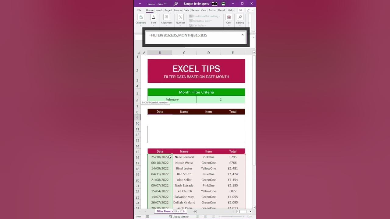 excel Tips FILTER By Month Project Power Bi Google Sheets YouTube excel-tips-filter-by-month-project-power-bi-google-sheets-youtube