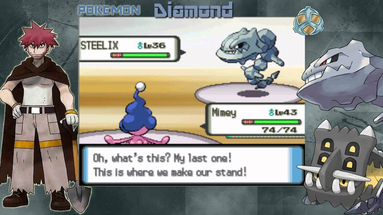 Pokemon Diamond Gym Battle #6 - Byron - YouTube