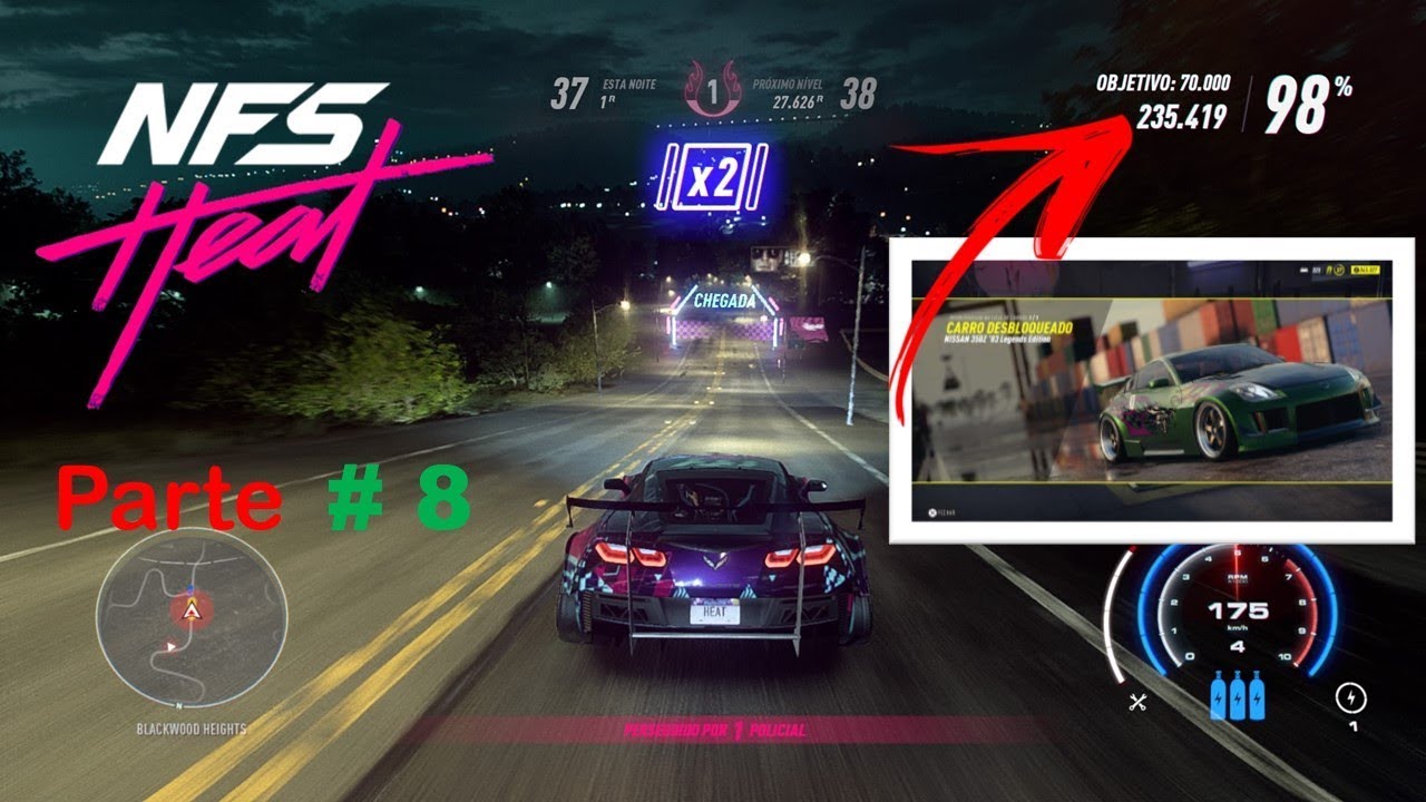 NEED FOR SPEED HEAT CONSEGUINDO O 350Z 🏆 Andando de Lado [Sideways ...