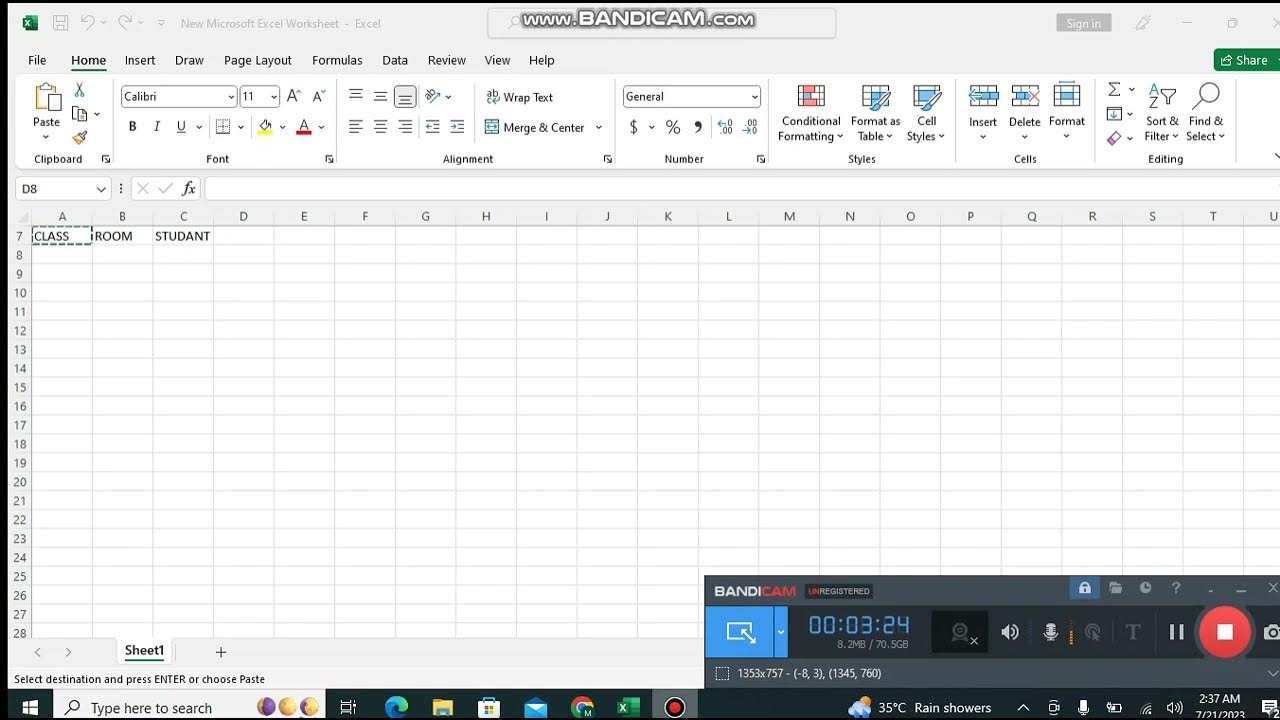 Cut, Copy, Paste in MS Excel | How to Select Text, Row & Column in Excel - YouTube