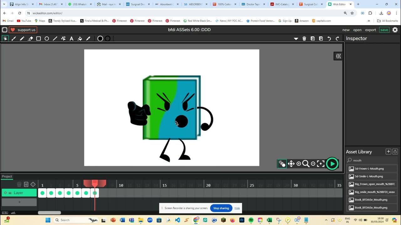 Making a BFDI Animation Blindly in Wick Editor - YouTube