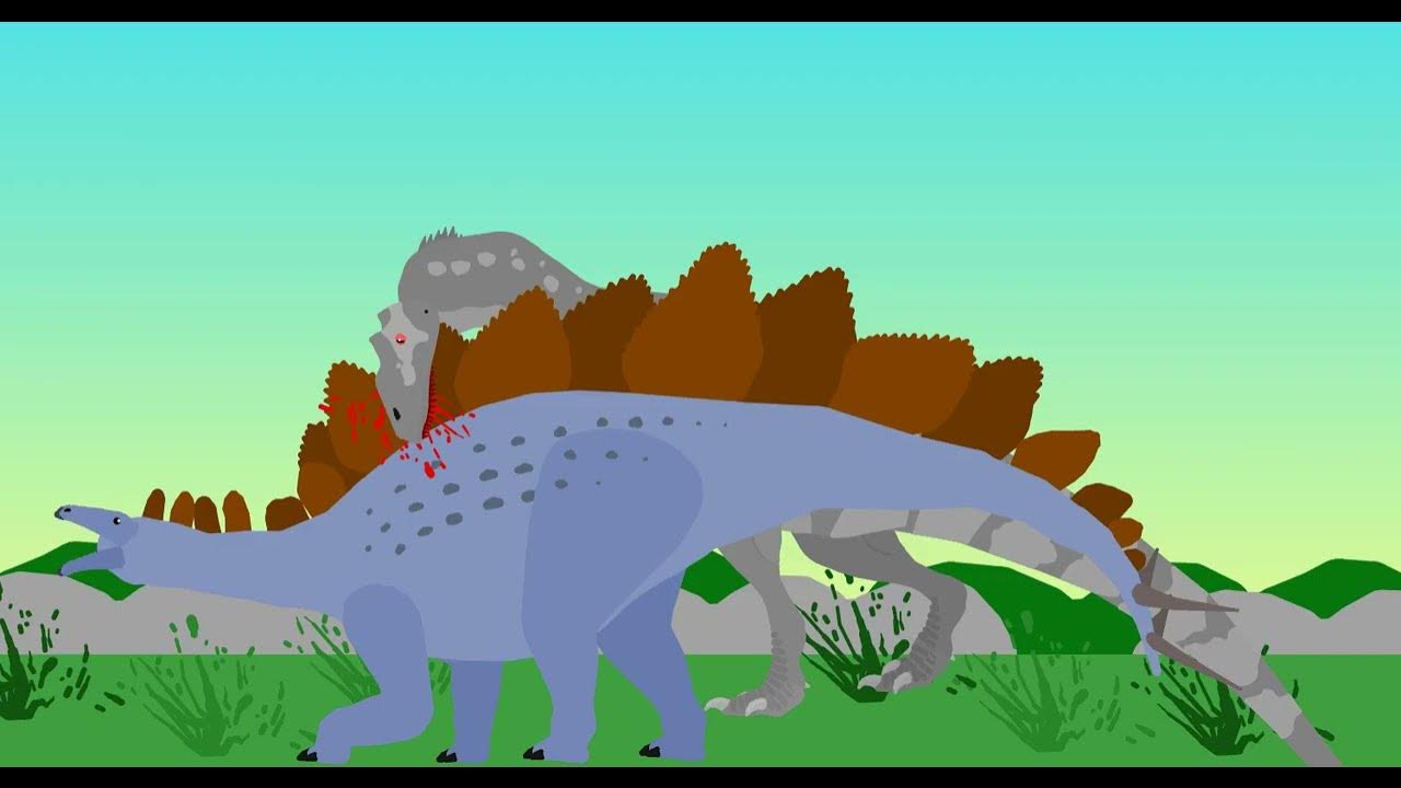 Allosaurus Vs Stegosaurus Dinosaur Battle Pivot Animator Josue Animations Youtube