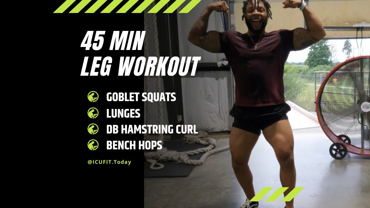 45-Min INTENSE LEG DAY ROUTINE w/ DUMBBELLS | Home Workout - YouTube