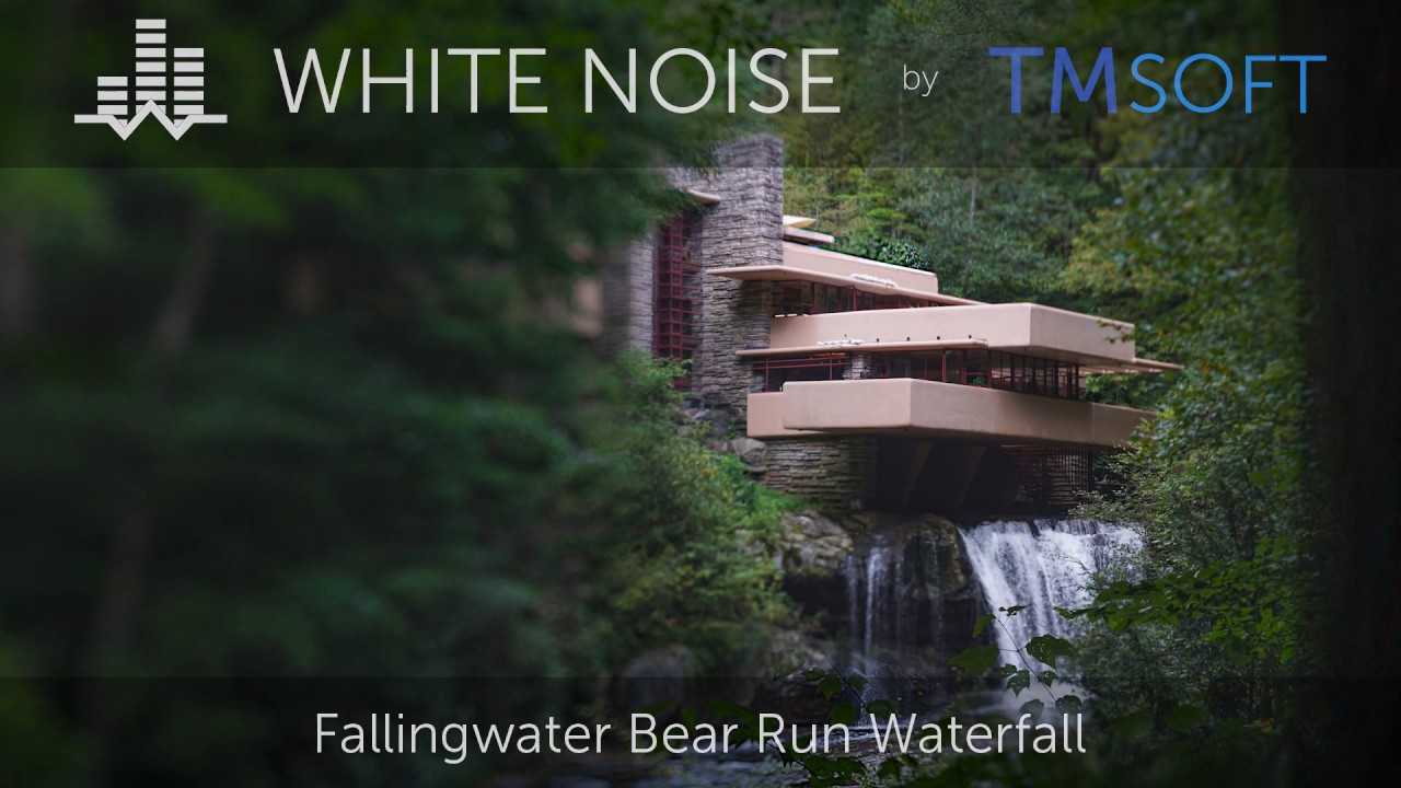 Fallingwater Bear Run Waterfall 10 Hour Sleep Sound - Black Screen ...