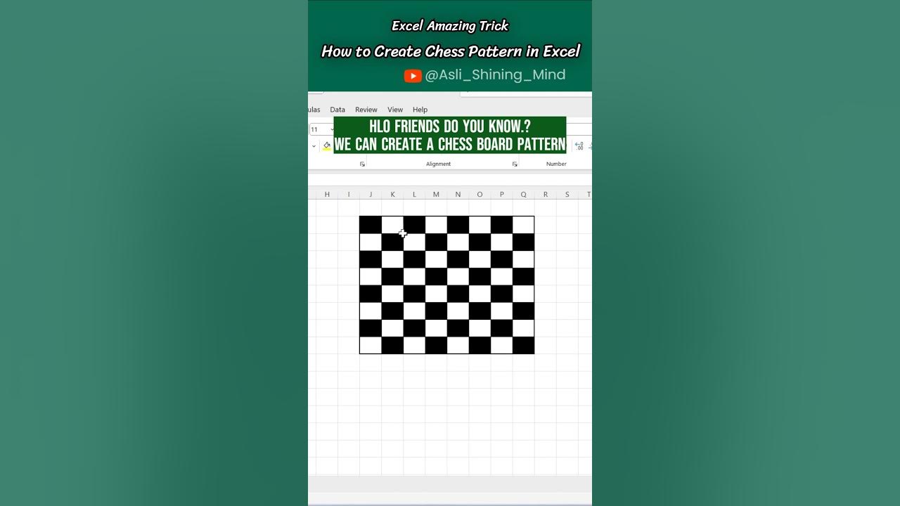 Excel Mind Blowing Trick probably you didn't know👨‍💻💥🤯 Create Chess Board🥵#shorts #excel # ...