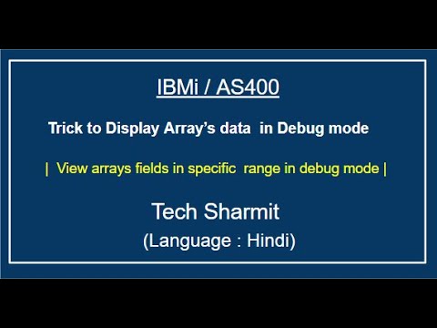 IBMi (AS400) - Trick to view Array data in debug mode | arrays in rpgle | how to debug rpgle ...