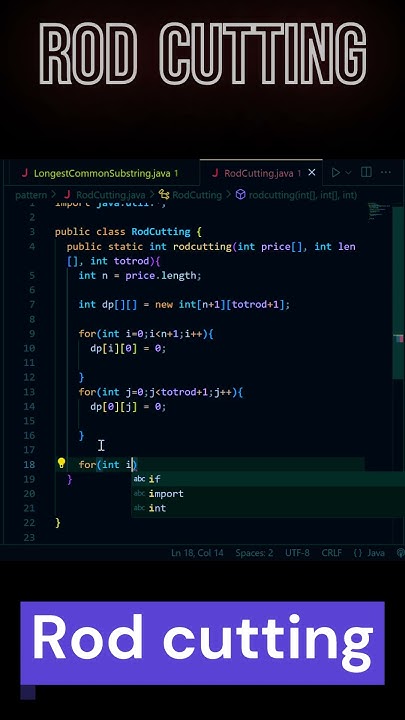 #rod cutting #leetcode 1547 #MinimumCostofStick #coding #programming #java #dynamicprogramming ...