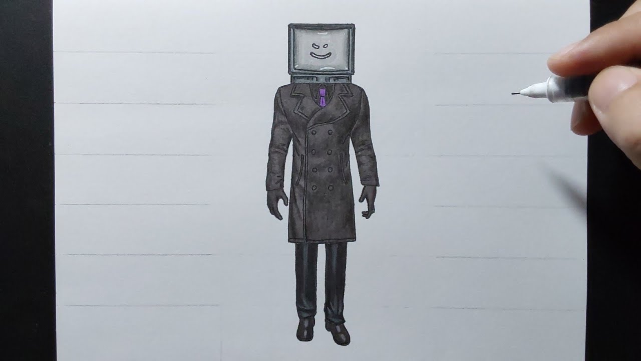 How to draw Normal TV Man - YouTube