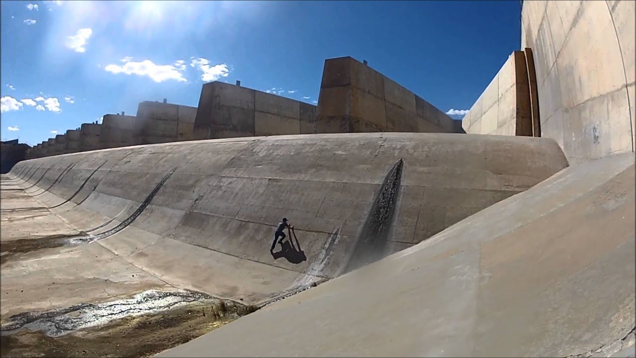 climbing ute lake dam - YouTube