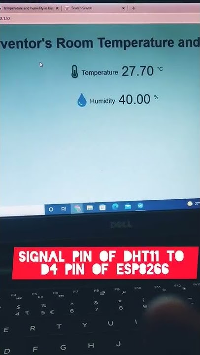 Esp8266 interfaced with Dht11 and displaying data in web server # ...
