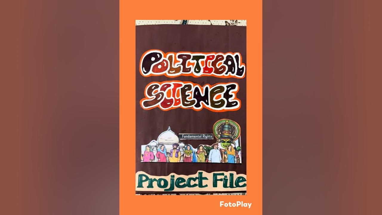 Political science project file 📔 cover page idea💡💡#shorts#viral# ...