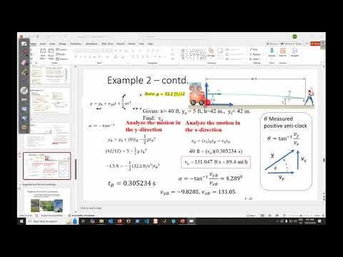MENG 102 lesson 3 part 3 projectiles - YouTube