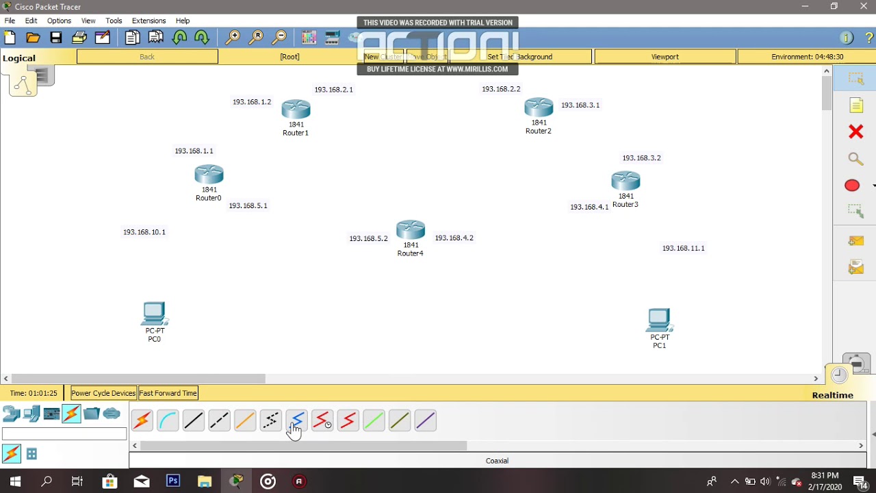 Router Rip (5 router 2 client) - YouTube