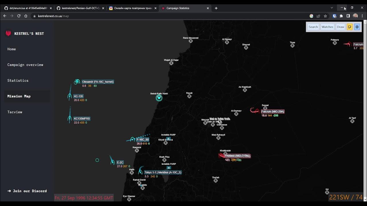Kestrels Nest / Tactical DCS Server Raid Event / GCI View - YouTube