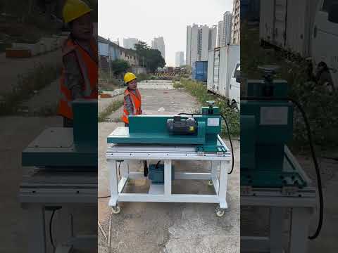 #Large-sized sliding table angle #circular saw. This machine uses precision sliding table bearings
