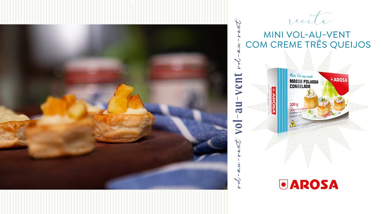 Mini Vol-au-vent com Creme 3 Queijos - YouTube