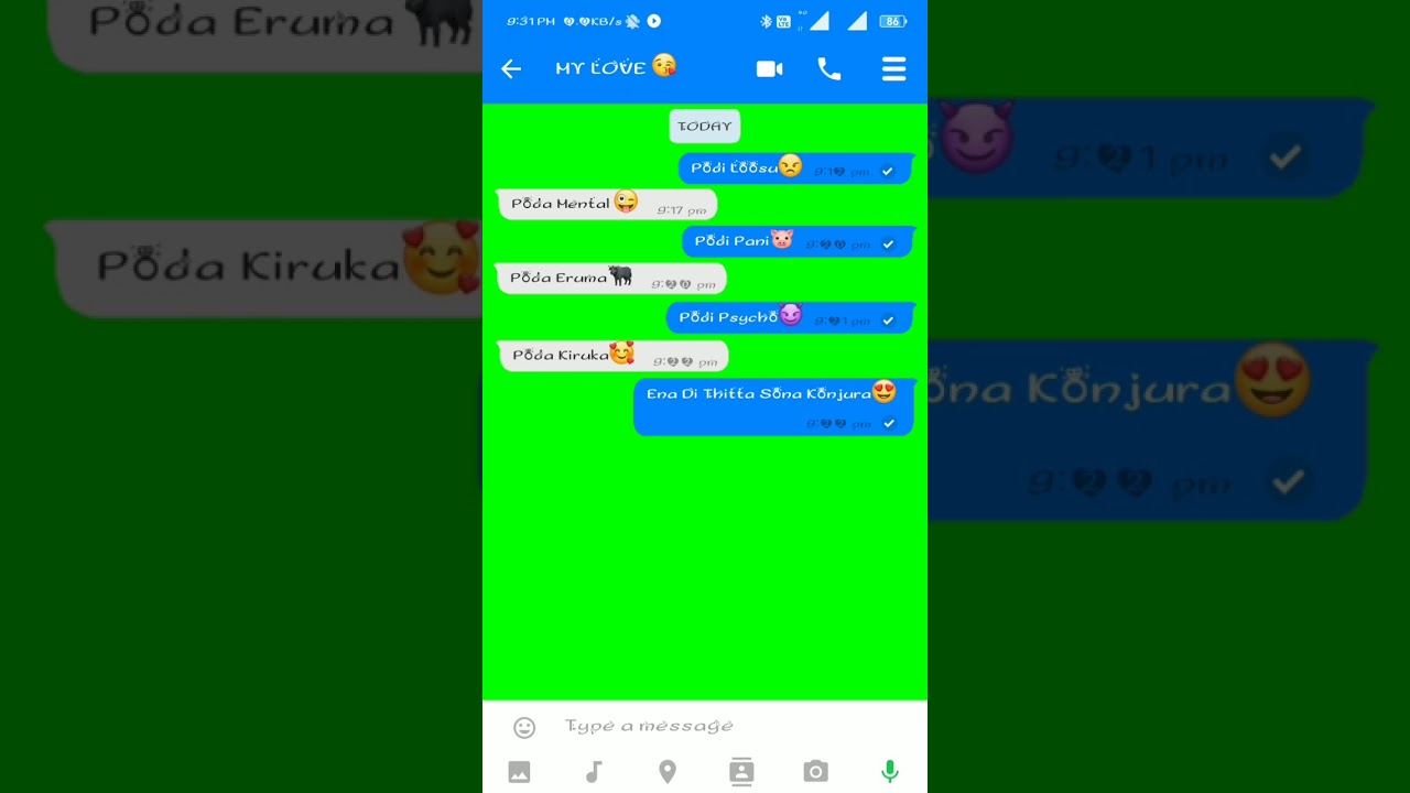 podi loosu poda mental dialogue whatsapp status-green screen #shanups ...