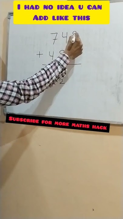 Maths Hack Adding Number |Maths trick technique | Maths fun #short #trick #hack - YouTube