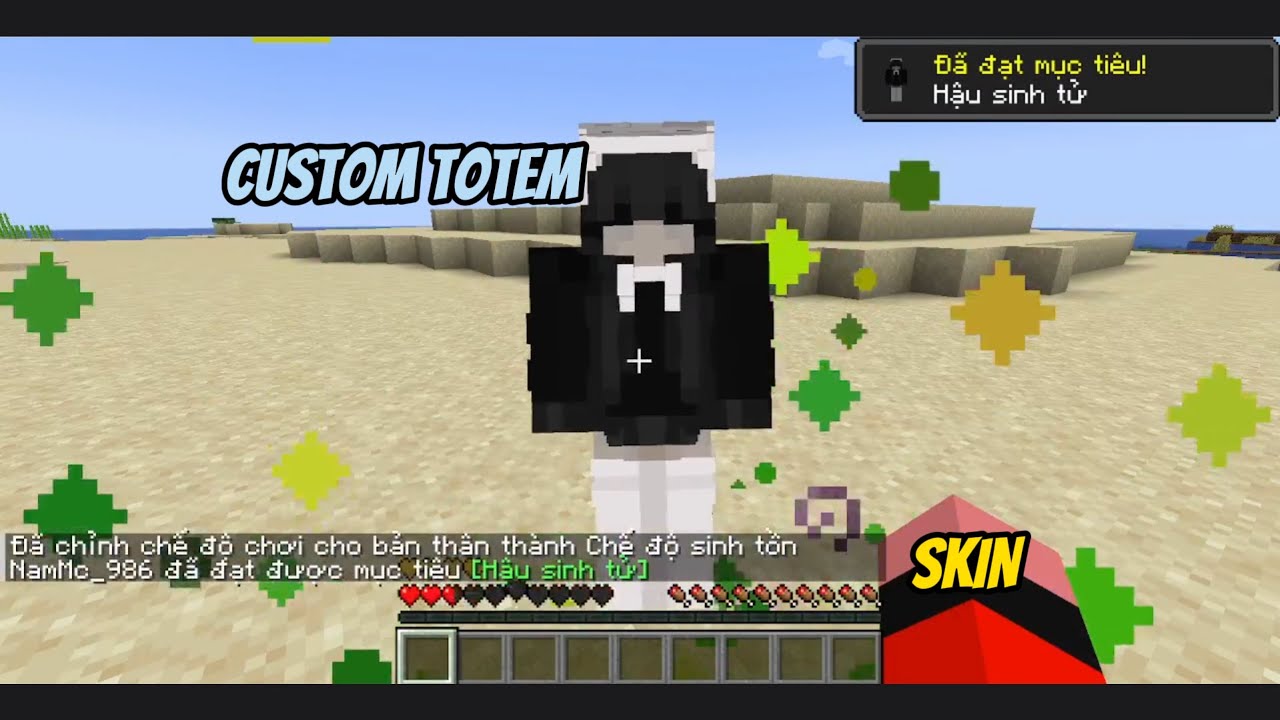 Cách thay đổi skin totem trong Minecraft |Nam MC - YouTube