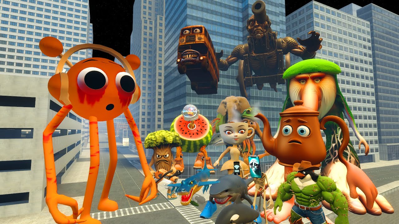 I BECAM ORANGE Innyume Smiley's vs ALL ITALIAN BRAINROT in garry's mod ...