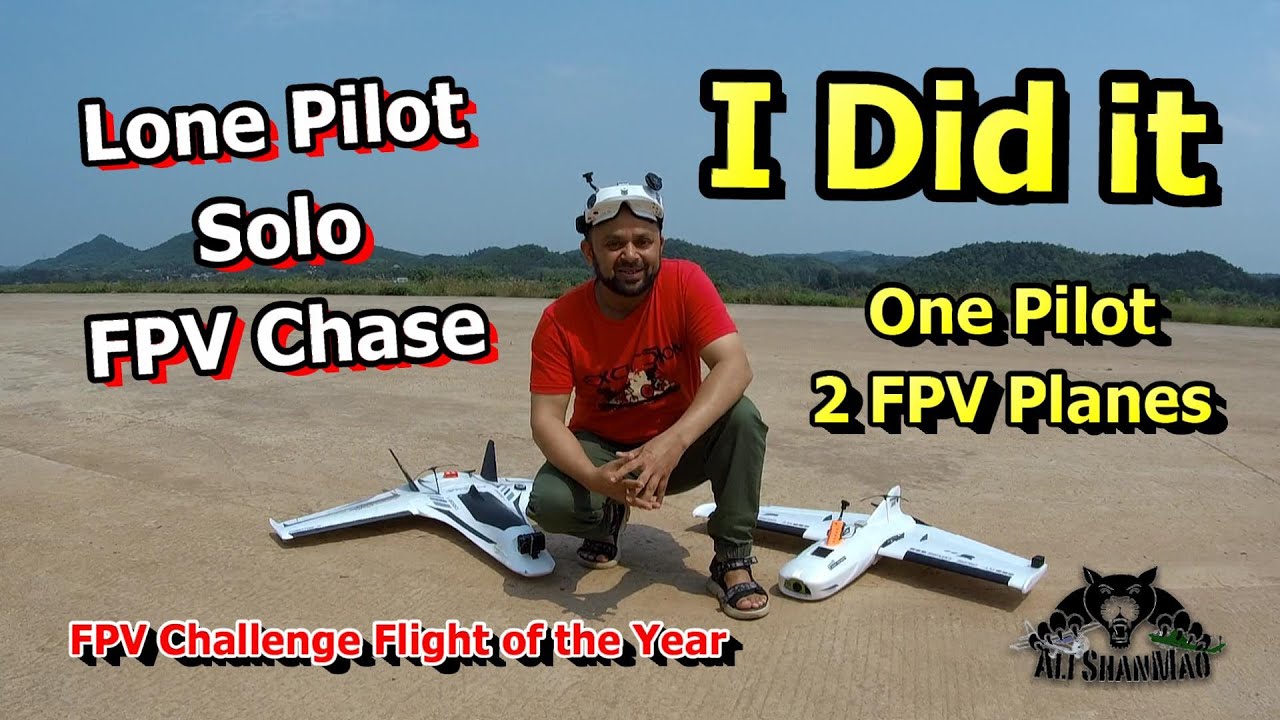 FPV Challenge Flight One Pilot Flying Two FPV Wings FPV Airplane Chase ...