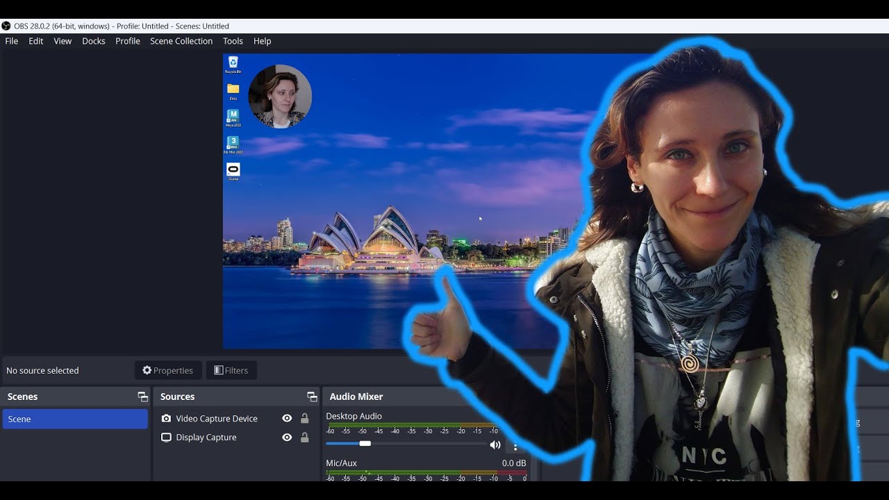 How to screen record with your webcam shaped as a circle in OBS - YouTube