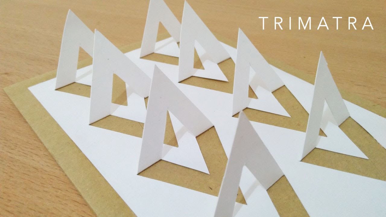 Membuat Trimatra Sederhana dengan Bahan Kertas - YouTube