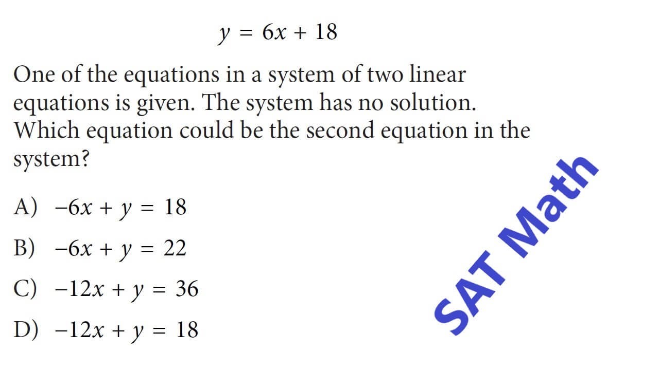 SAT Math (System of Equations) - YouTube