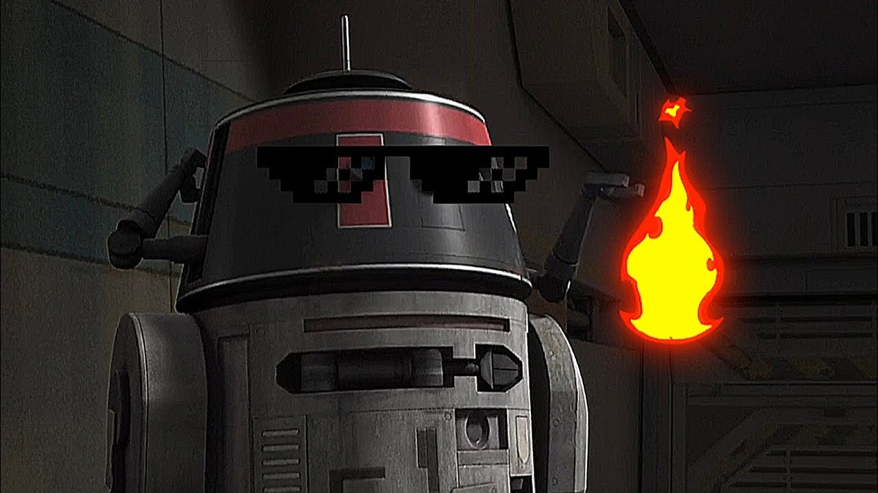 Chopper Attempts to Murder an Imperial Droid With Subtitles - YouTube