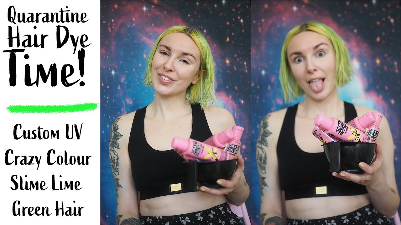 Quarantine Hair Dye! Making My Own Custom Crazy Colour Slime Green ...