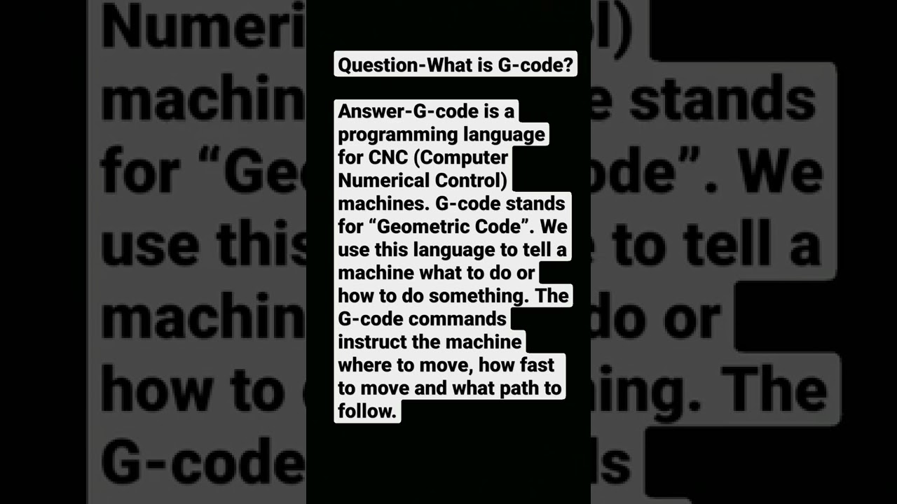 Question What Is G code shorts YouTube