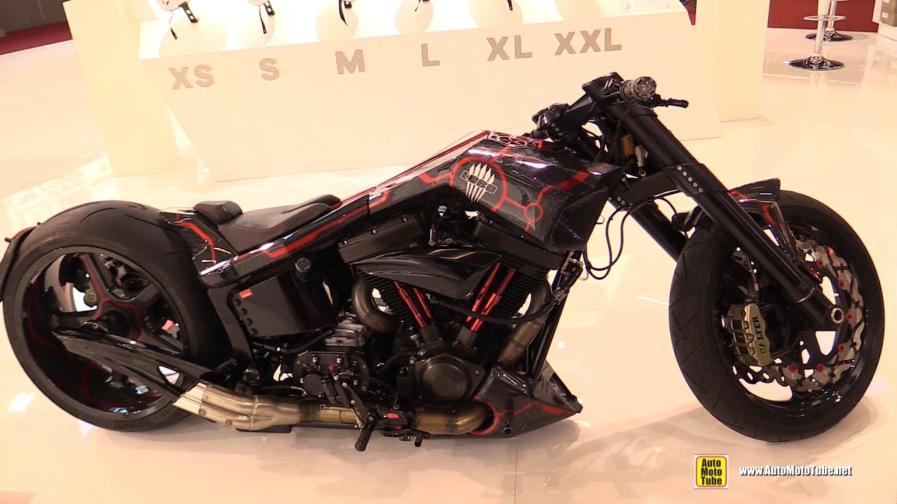 Lobo Custom Bike on LS2 Helmets Stand - Walkaround - 2015 Salon de la ...