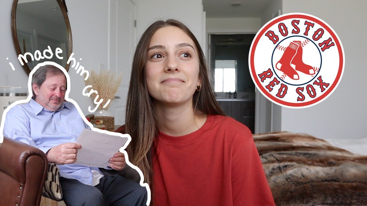 SURPRISING MY DAD WITH RED SOX SEASON TICKETS! *very emotional* - YouTube