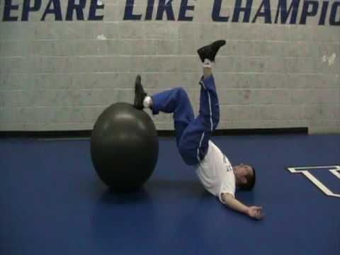 Single Leg Physioball Leg Curl - YouTube