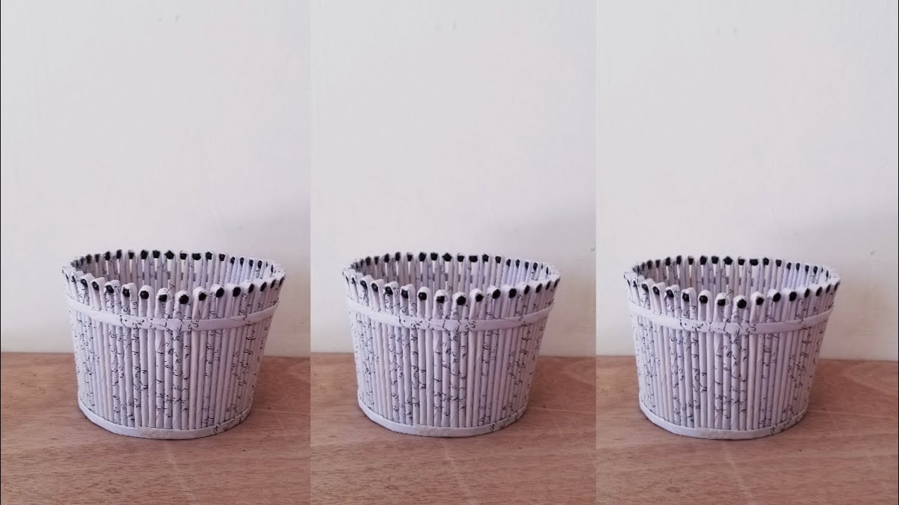 Wonderful patterned fruit basket making with waste paper|DIY newspapers ...
