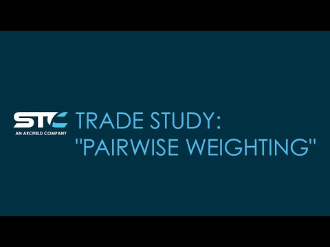 Trade Study Pairwise Weighting - YouTube